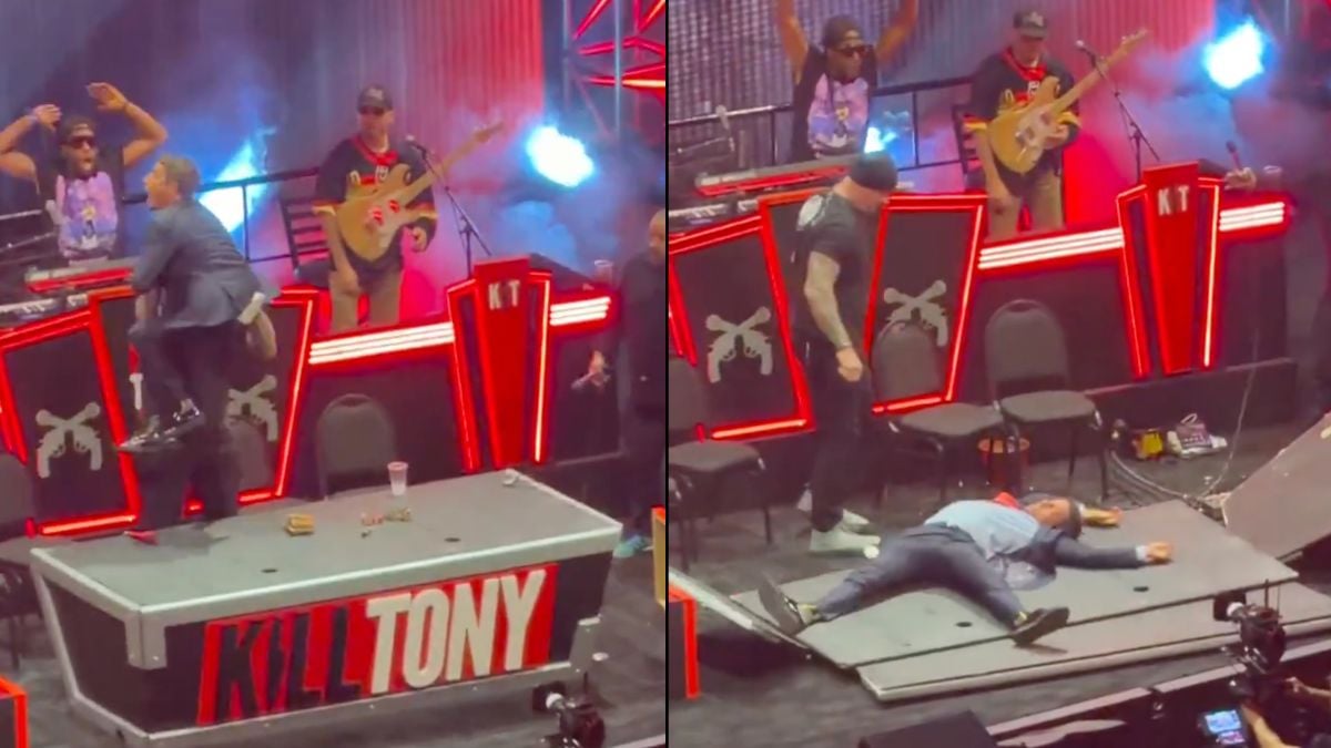 Undertaker Chokeslams Tony Hinchcliffe Through Table At Kill TonyMania ...